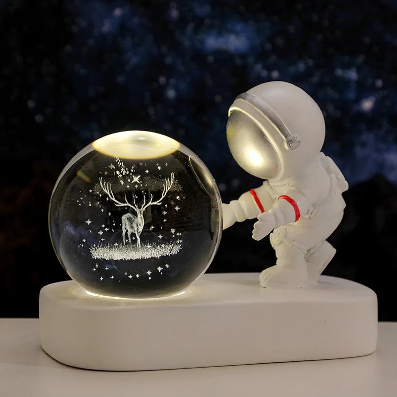 Astronaut Elk Crystal Ball